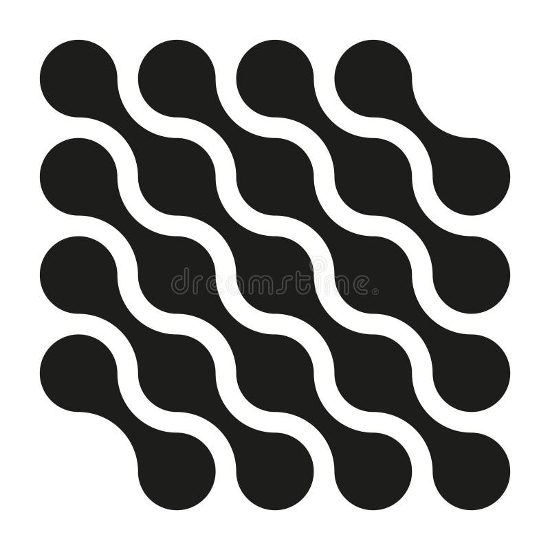 Geometric Wave Pattern. Black Seamless Design. Minimal Vector ...