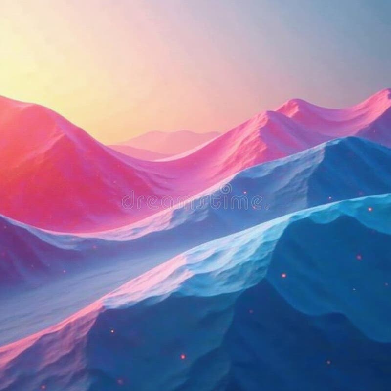 Geometric Waveforms Merge in Soothing Harmony, Abstract, Waves, Ocean ...