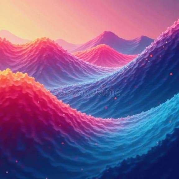 Geometric Waveforms Merge in Soothing Harmony, Form, Abstract, Geometry ...