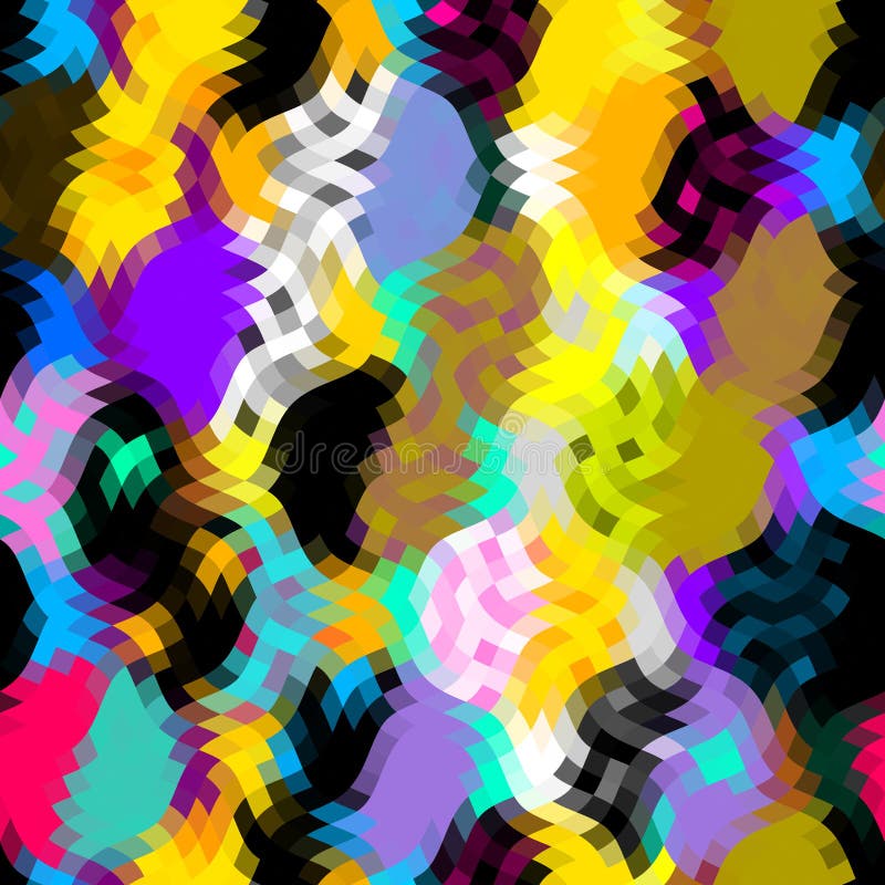 Geometric Wavy Abstract Pattern. Polygonal Square Background. Stock ...