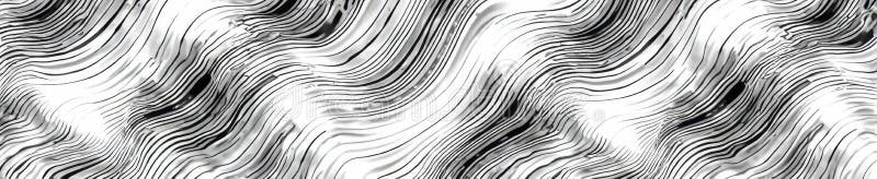 Geometric Wavy Lines Seamless Pattern Monochromatic, Gray Scale, Modern ...