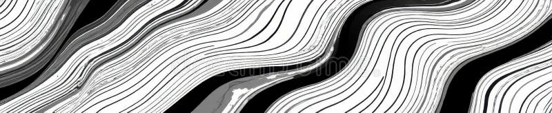 Geometric Wavy Lines Seamless Pattern Monochromatic, Gray Scale, Modern ...