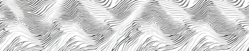 Geometric Wavy Lines Seamless Pattern Monochromatic, Gray Scale, Modern ...