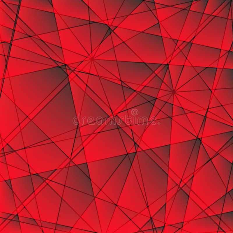 Geometric Web of Red Lines with Cross Triangular Highlights Stock ...