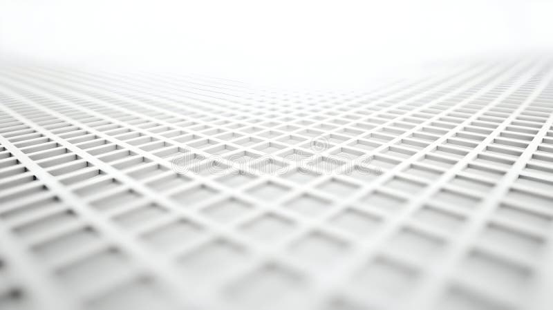 Geometric White Grid with Square Patterns Displaying a Minimalist and ...