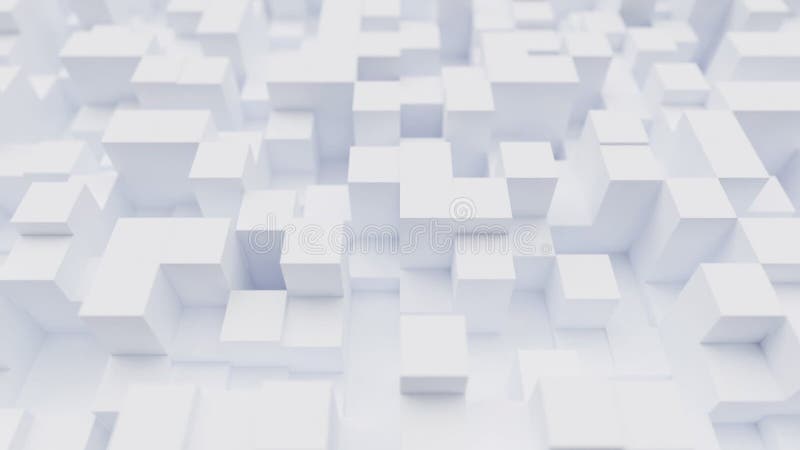 Geometric White Light Clean Cube Background with Square Shapes ...