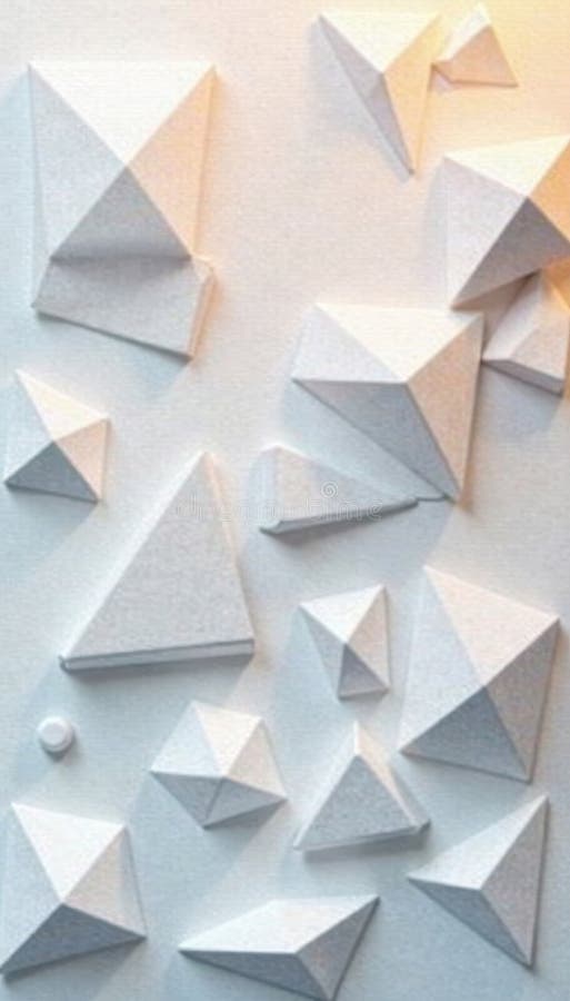 Geometric White Shapes, Abstract Triangles and Squares, Style, Seamless ...