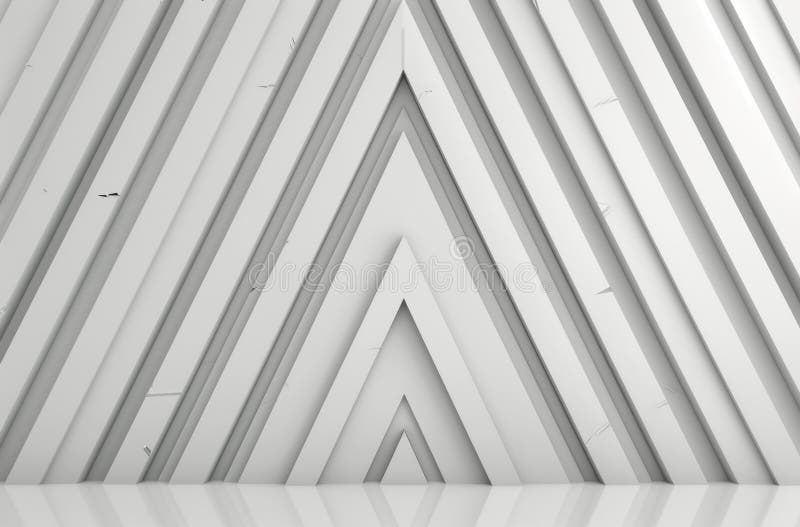 Geometric White Wall Design with Angled Patterns in a Modern Interior ...
