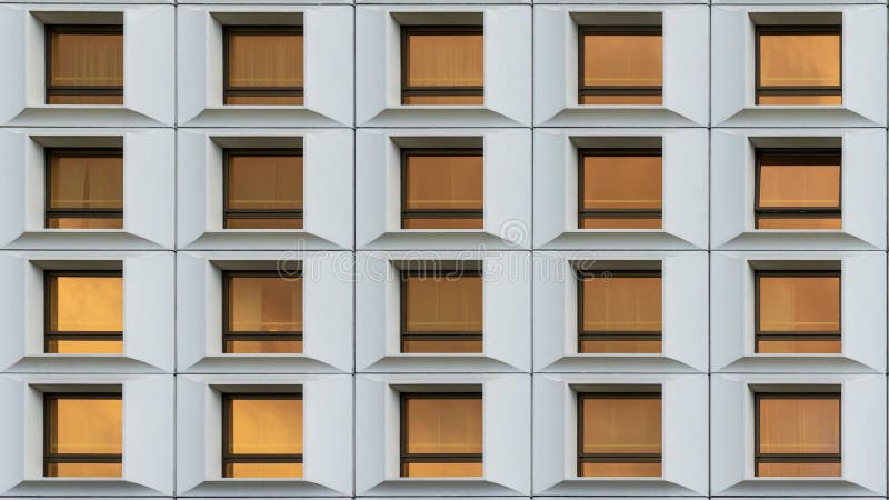Geometric Window Building As Abstract Texture. Building Windows Pattern ...