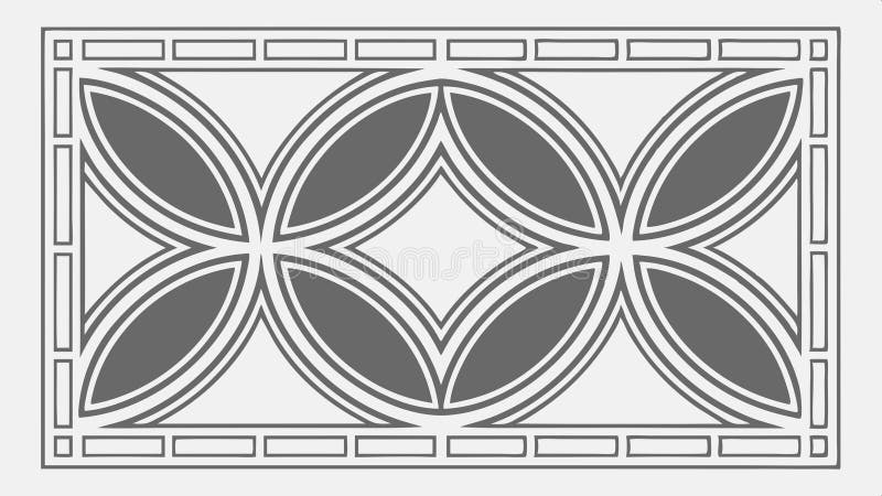 Geometric Window Pattern, Architectural Design and Abstract Art Vector ...