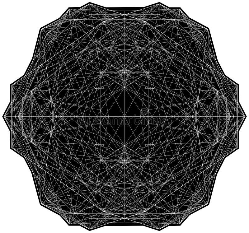 Geometric wire mesh sphere stock vector. Illustration of line - 66581455