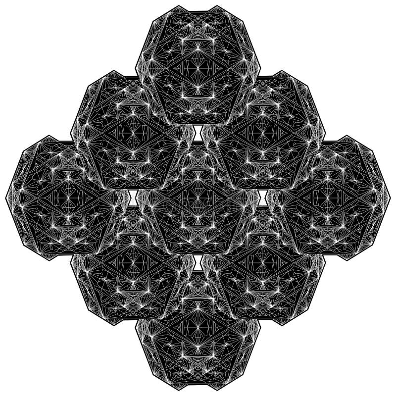 Geometric Wire Frame Shape Vector. Abstract Modern Shape Wire Structure ...