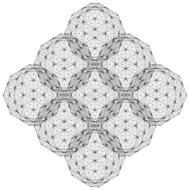 Geometric Wire Frame Shape Vector. Abstract Modern Shape Wire Structure ...