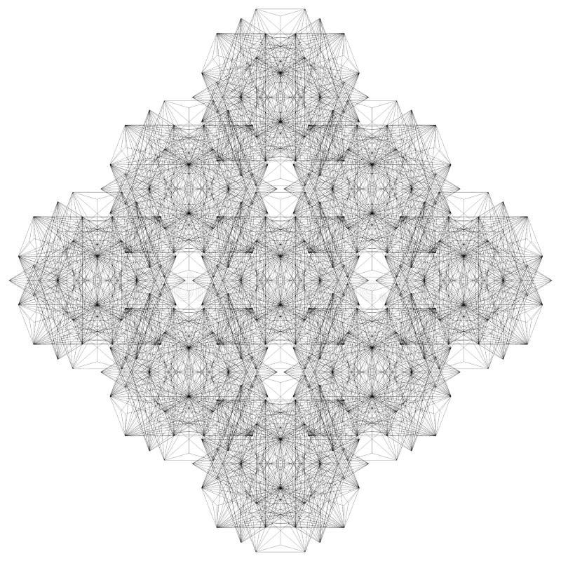 Geometric Wire Frame Shape Vector. Abstract Modern Shape Wire Structure ...