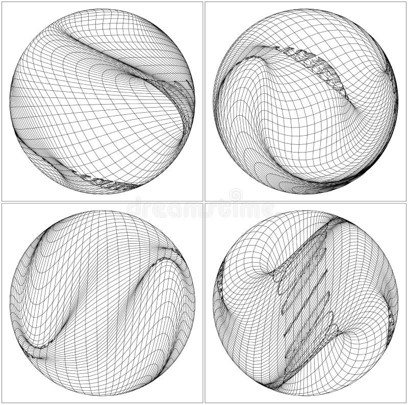 Geometric Wireframe Shape Vector Stock Vector - Illustration of modern ...