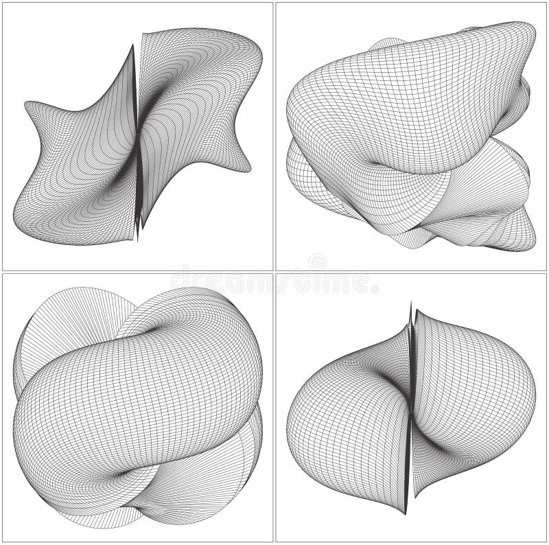 Geometric Wireframe Shape Vector Stock Vector - Illustration of modern ...