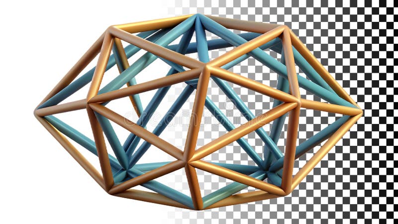 Geometric Wireframe Sphere, Abstract 3D Shape, Modern Design Element ...