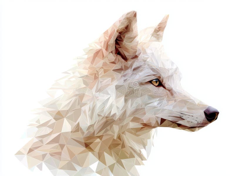 The Geometric Wolf is an Icon of the Head of a Wolf. Abstract ...