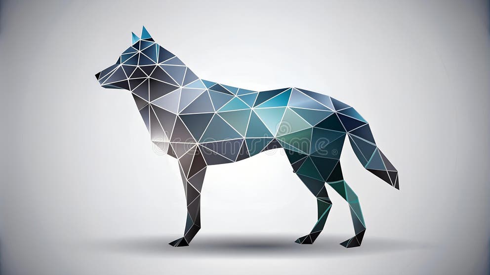 Geometric Wolf Silhouette Stock Illustrations – 1,643 Geometric Wolf ...
