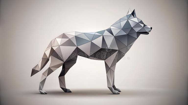 Geometric Wolf Silhouette Stock Illustrations – 1,643 Geometric Wolf ...