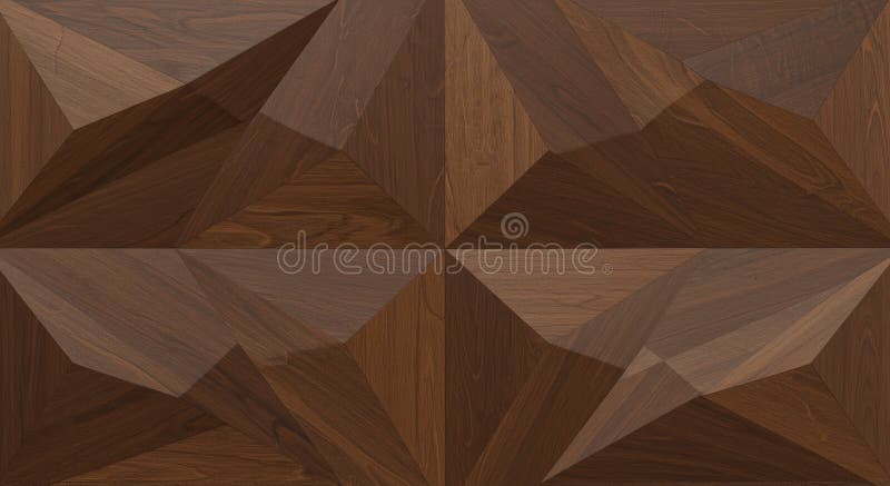 Geometric Wood Panel Pattern with Textured Dark Brown Triangle Design ...