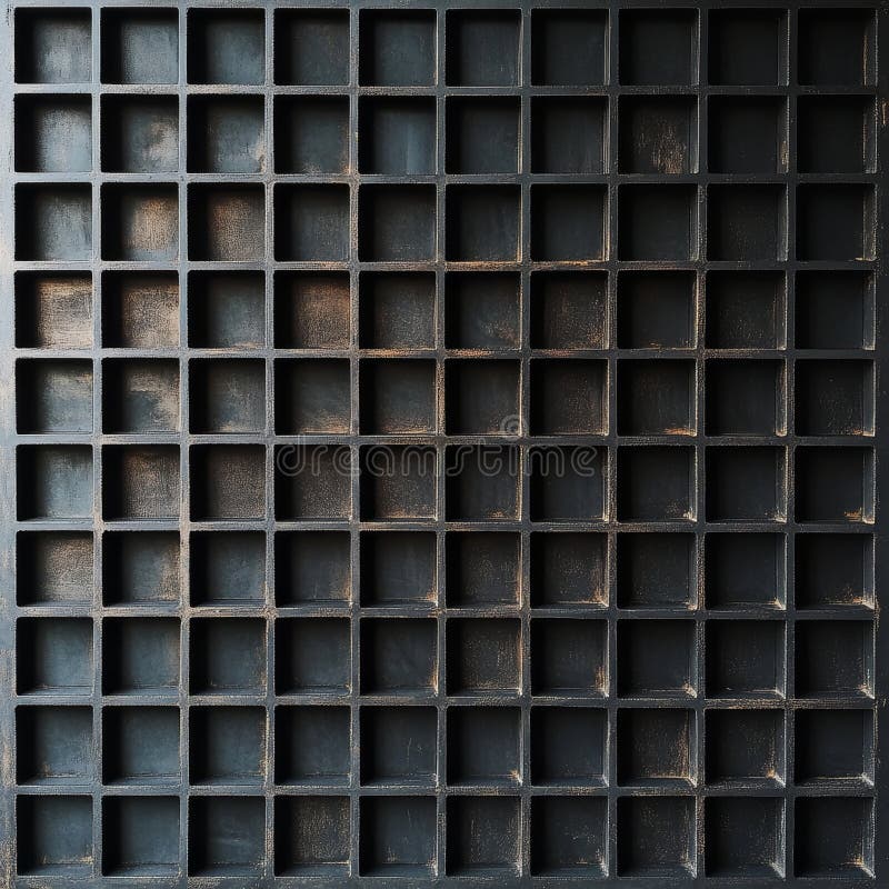 Geometric Wooden Grid Pattern with Rustic Texture and Shadow Play in ...
