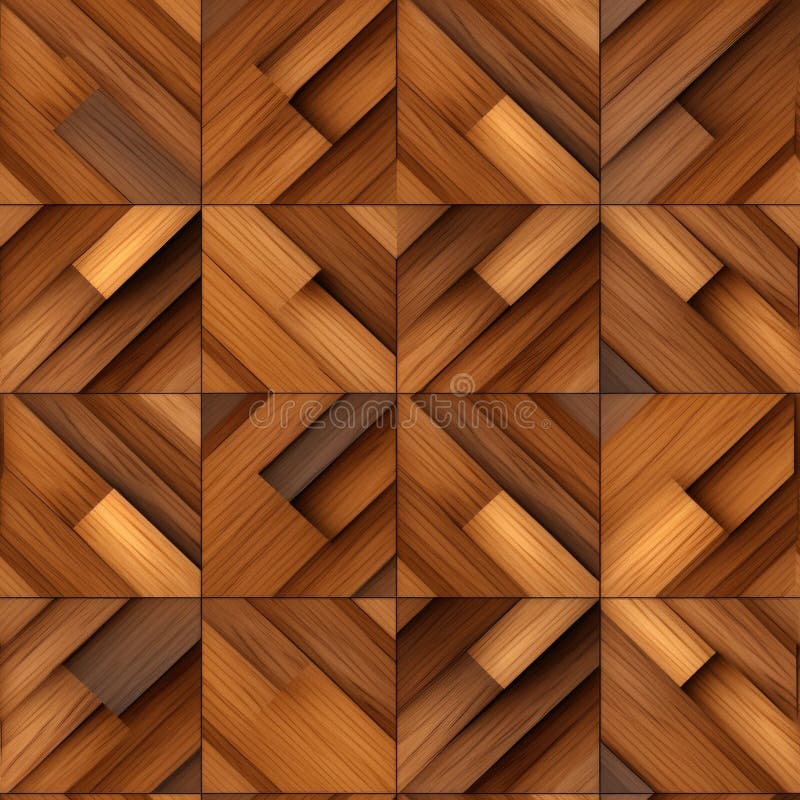 Geometric Wooden Panel Design: Abstract Brown Wood Texture Background ...