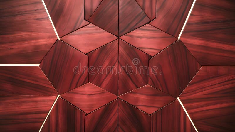 Geometric Wooden Panel with Subtle Lighting. Stock Illustration ...
