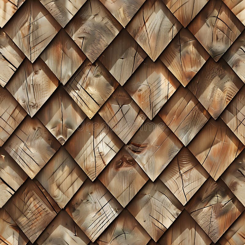 Geometric Wooden Shingle Repeating Pattern Stock Illustration ...