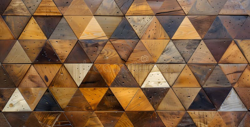 Geometric Wooden Triangle Pattern Texture Stock Illustration ...