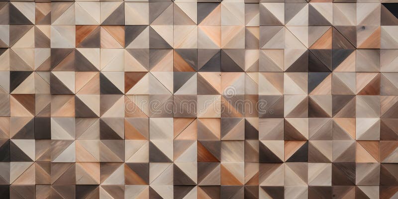 Geometric Wooden Triangle & Square Pattern Stock Illustration ...