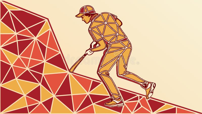 Geometric Worker with Tool, Industrial and Abstract Art, Vector Design ...