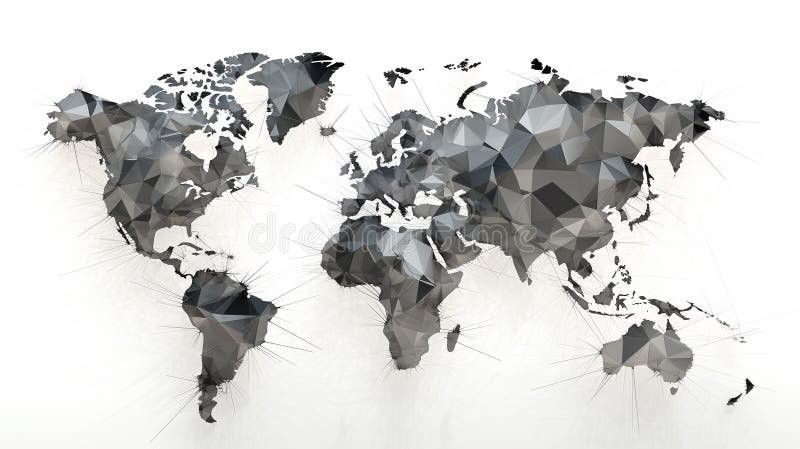 Geometric World. Generative Ai Stock Illustration - Illustration of ...