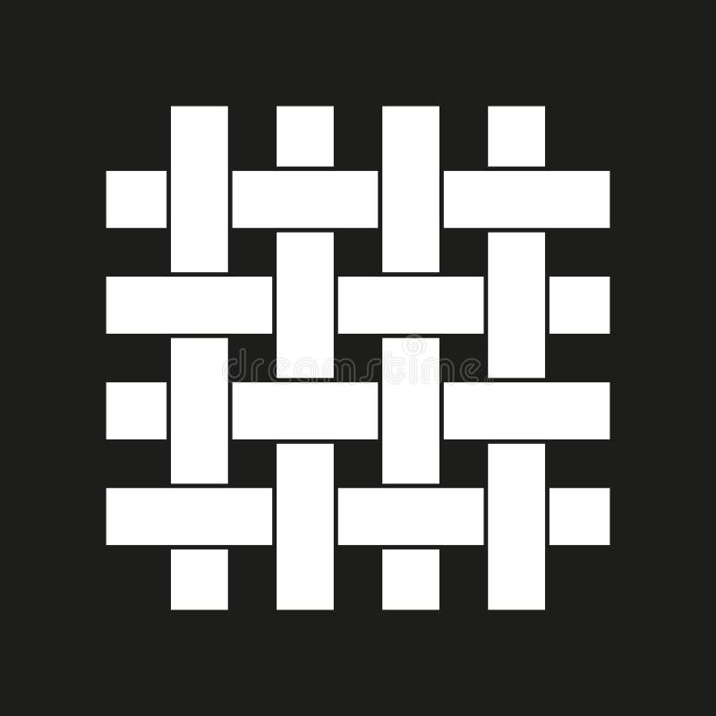 Geometric Woven Pattern Icon. Interlaced Square Design. Abstract Black ...