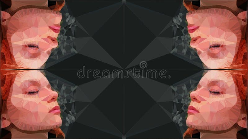 Geometrical Abstract Background Face Reflection Stock Image - Image of ...