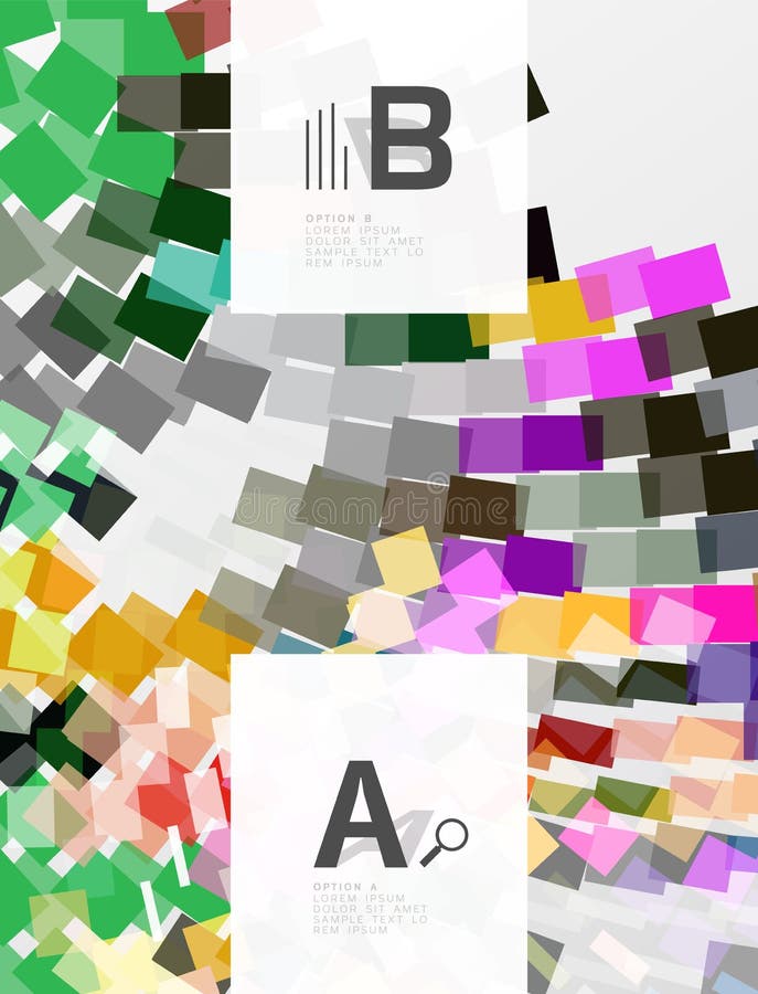 Geometrical Abstract Background with Infographics Stock Vector ...