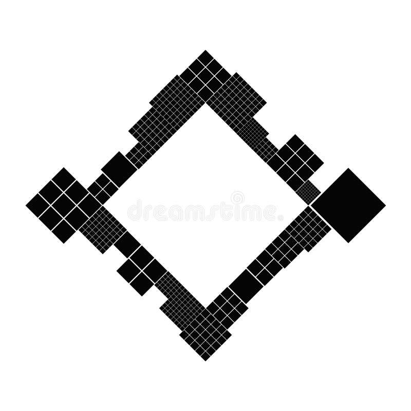 Geometrical Abstract Minimal Diagonal Square Frame Design Element Stock ...