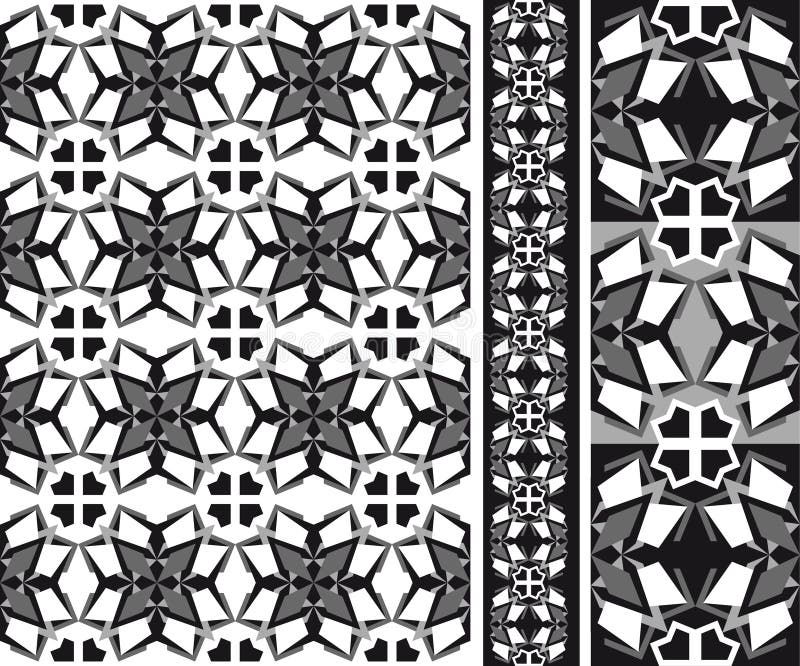 Geometrical Abstract Patten Black and White Stock Illustration ...
