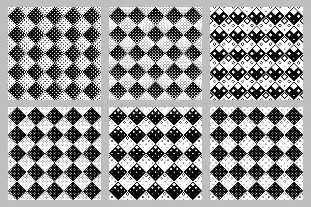 Geometrical Abstract Square Pattern Background Set Stock Vector - Illustration of geometrical ...