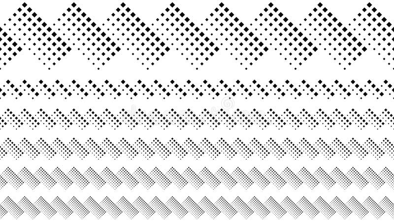 Geometrical Abstract Square Pattern Page Separator Set Stock Vector ...