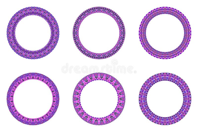 Geometrical Triangle Frame Collection - Circular Vector Elements Stock ...