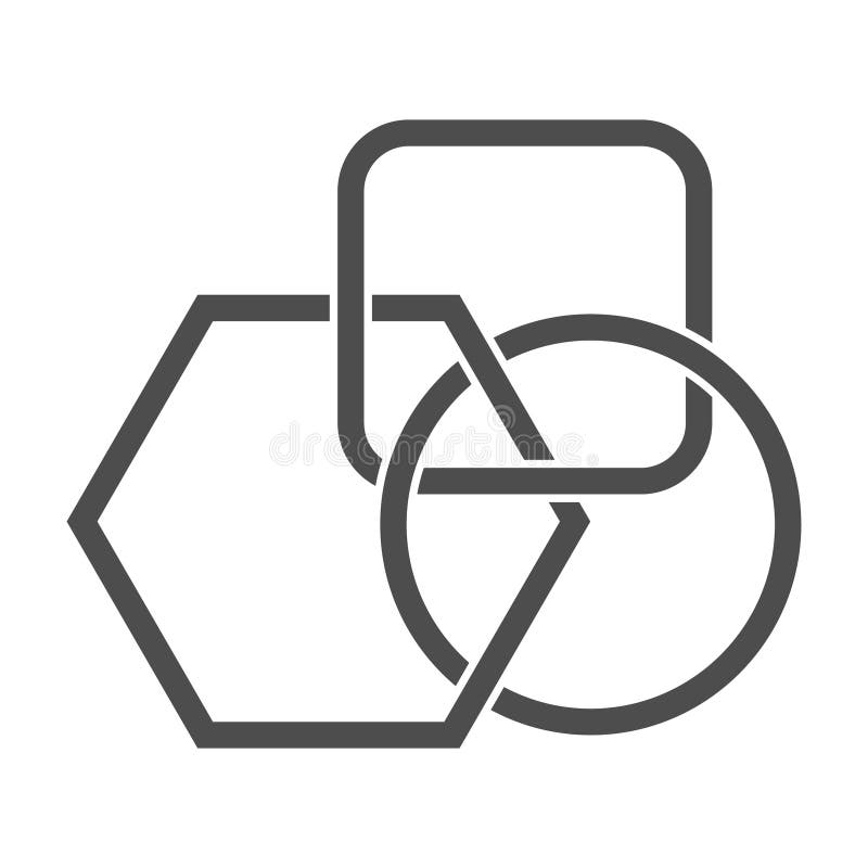 Geometrical Abstraction. the Intersection of the Geometric Shapes ...