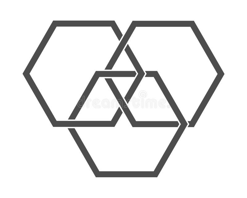 Geometrical Abstraction. the Intersection of the Geometric Shapes Three ...