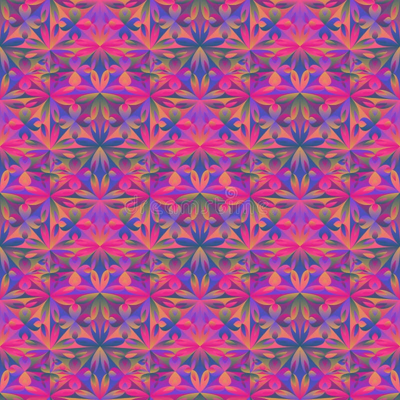 Geometrical Colorful Seamless Triangular Flower Pattern Background ...