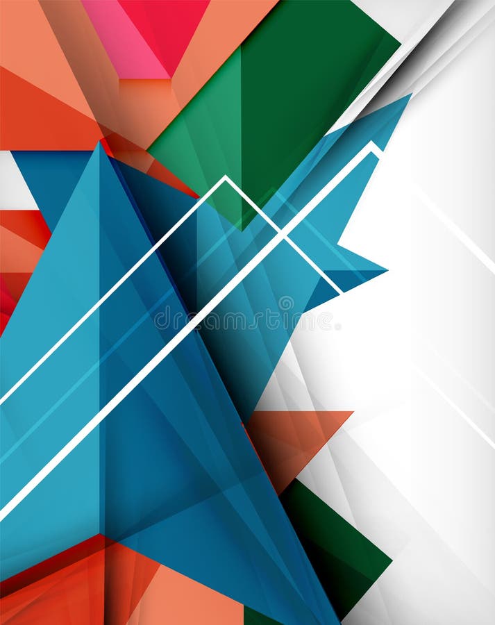 Geometrical Colorful Shapes Abstract Background Stock Vector ...