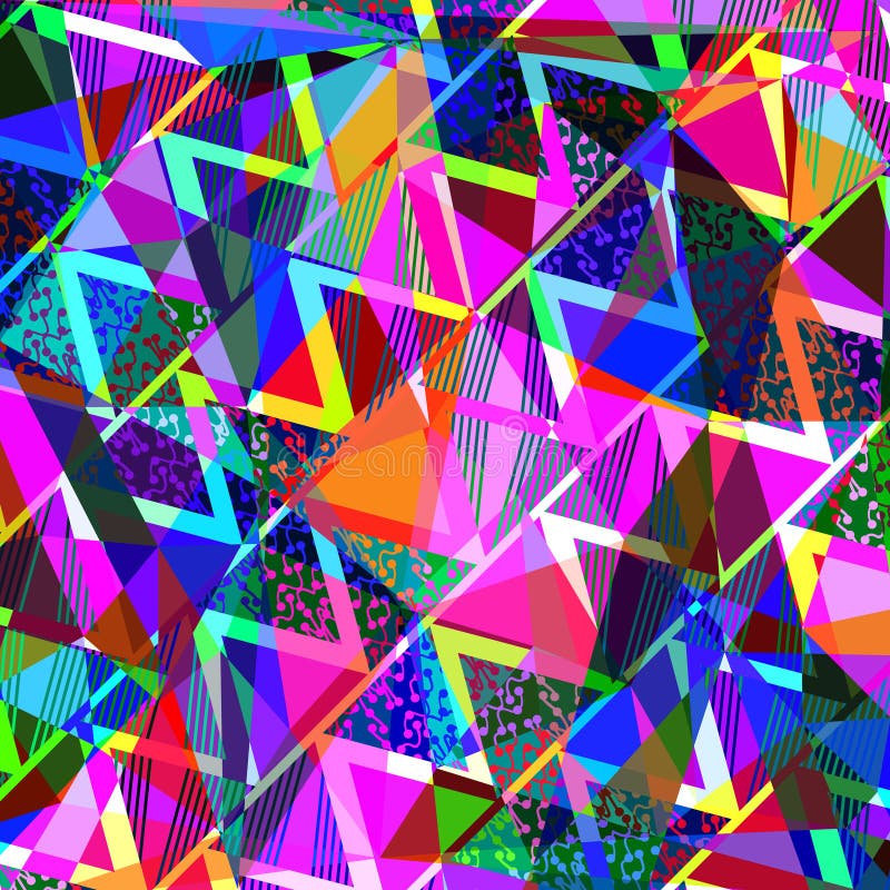 Geometrical Colorful Triangle Background, Vector Illustration Stock ...