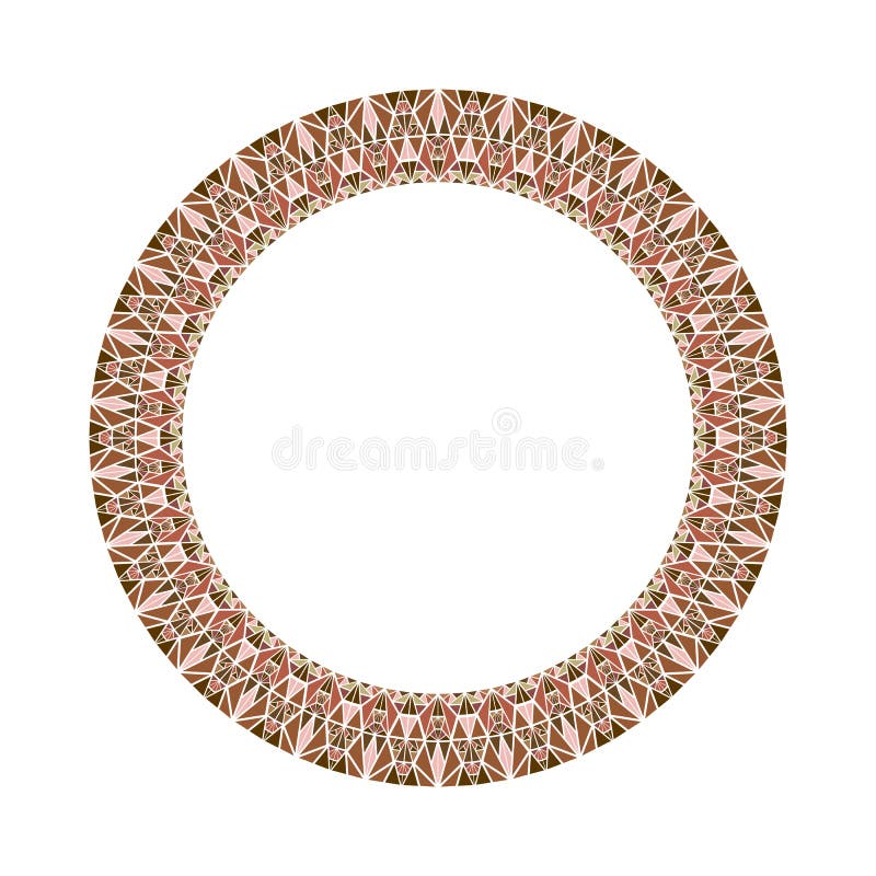 Colorful Triangle Tile Border - Circular Round Vector Design Element ...