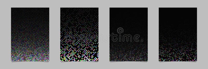 Geometrical Dot Pattern Flyer Background Template Sets Stock Vector ...