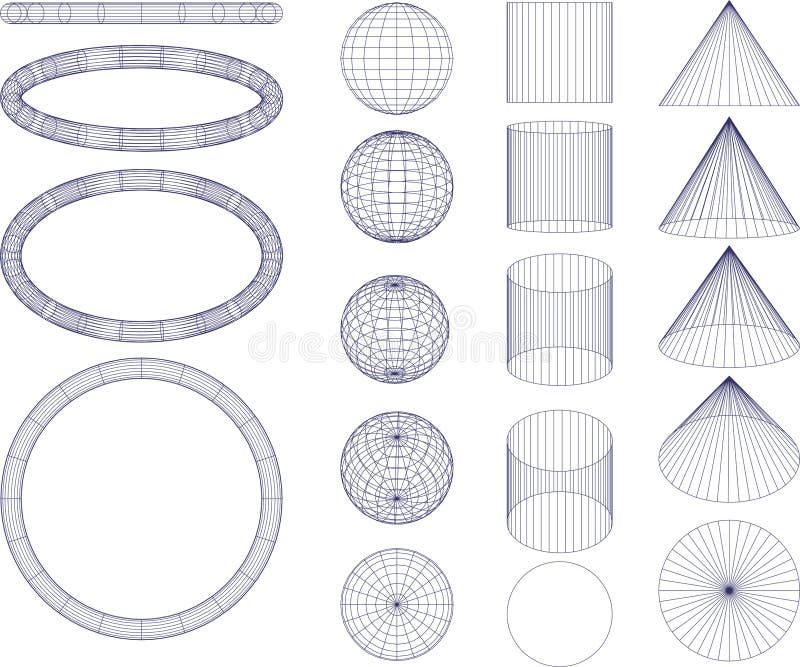 Geometry Figures and Formulas Stock Vector - Illustration of function ...