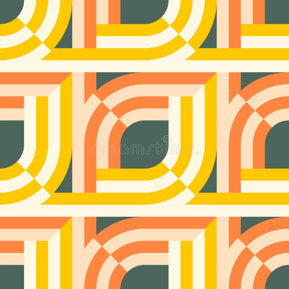 Geometrical Grid Based Intertwined Seamless Pattern Stock Vector ...